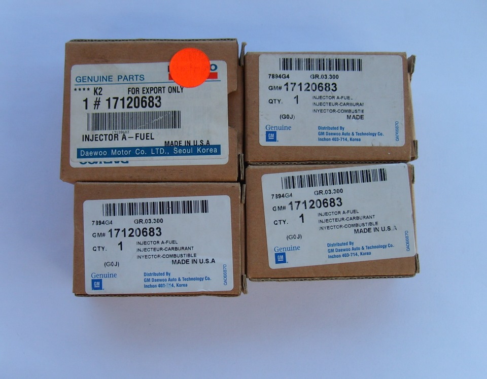 FUEL INJECTOR NUBIRA (J150) PART#17120683 — Daewoo Nubira II, 2 л, 2001 ...