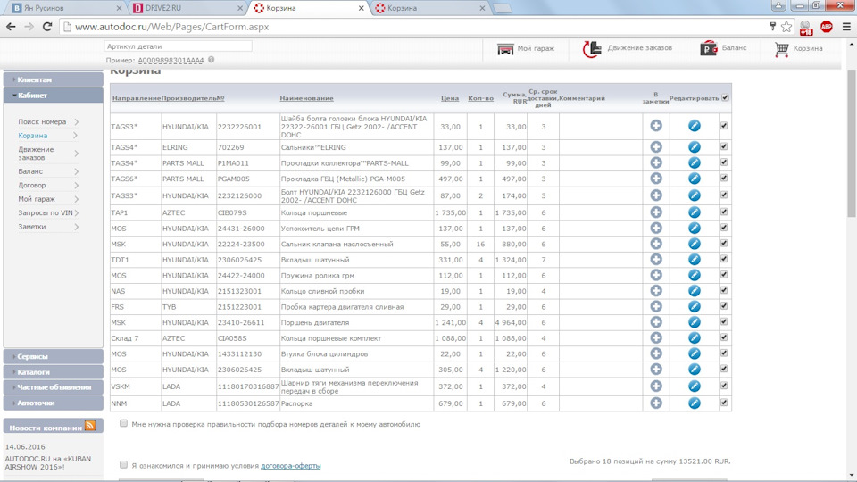 2232126000 Болт головки блока (dohc) KIA HYUNDAI | Запчасти на DRIVE2