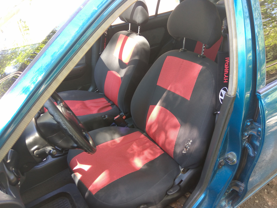 Чехлы на сидения — Hyundai Accent (1G), 1,5 л, 1995 года | аксессуары ...
