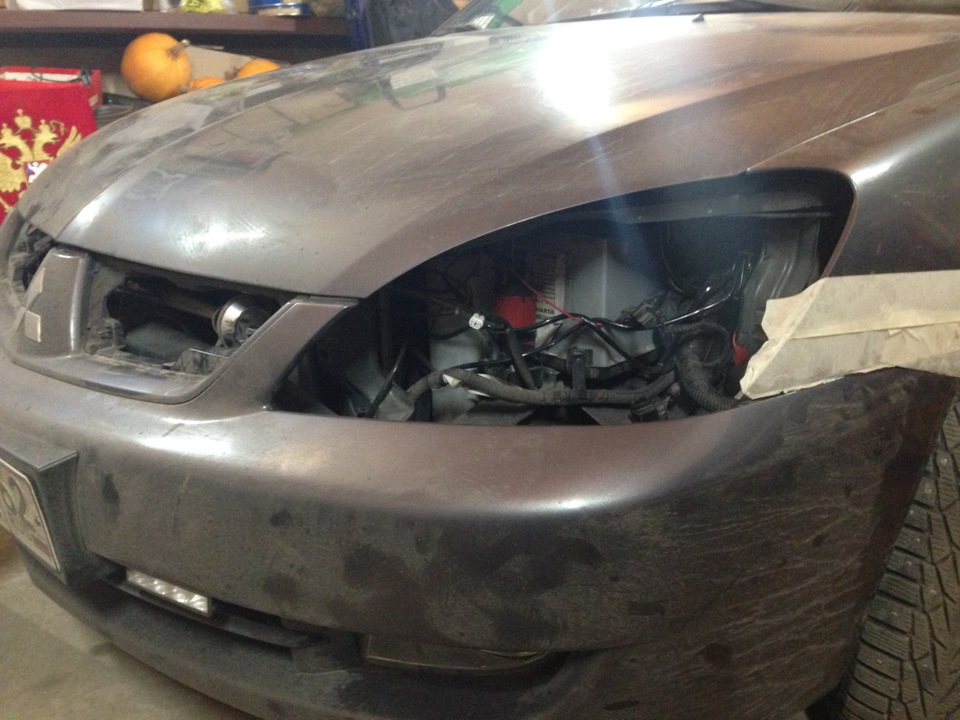 Правильные злые головные фары — часть 2 — Mitsubishi Lancer IX, 1,6 л ...