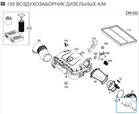 A6221800009 Комплект картриджа фильтра масляного Mercedes | Запчасти на ...