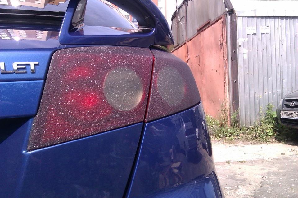 Пленка на фары"алмазная крошка" — Chevrolet Lacetti 5D, 1,4 л, 2008 ...