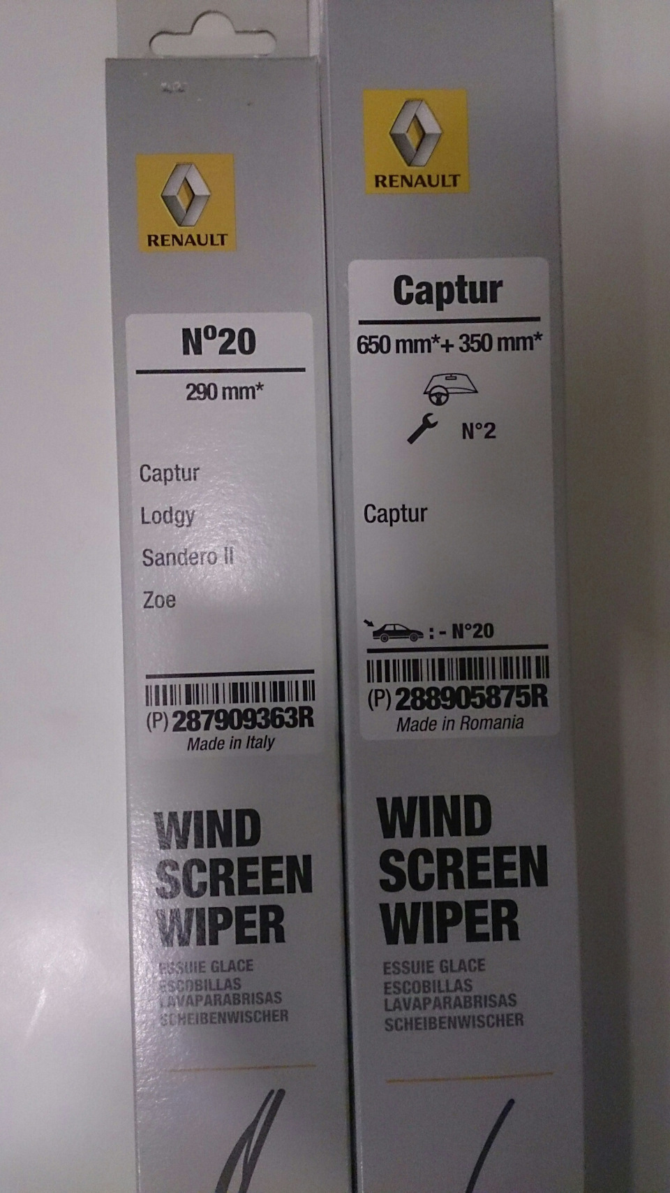 287909363R Щетка стеклоочистителя двери задка RENAULT | Запчасти на DRIVE2