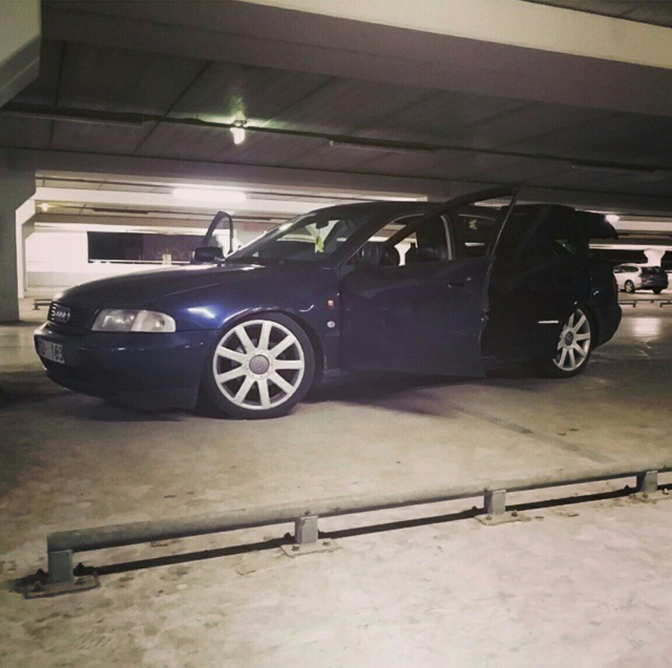 Coilovers with new headlights. — Audi A4 (B5), 1,8 л, 1996 года ...