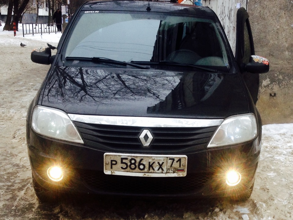 Установка ПТФ. Part 2. Фотографии — Renault Logan (1G), 1,6 л, 2013 ...