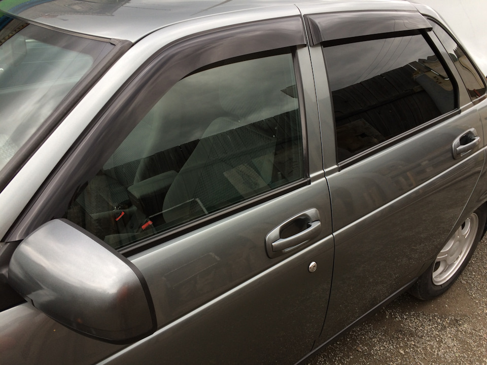 Дефлекторы окон Приора Широкие 90 мм — Lada Приора седан, 1,6 л, 2012 ...