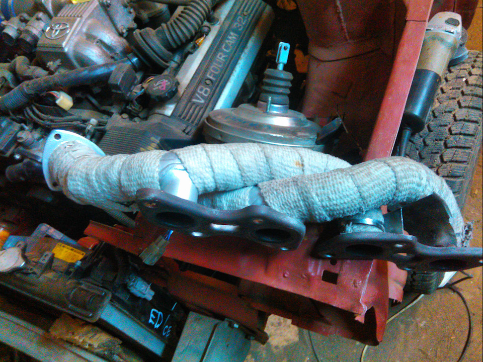 Левый выпускной коллектор, радиатор, ВУТ — Lada 2115, 4 л, 2002 года ...