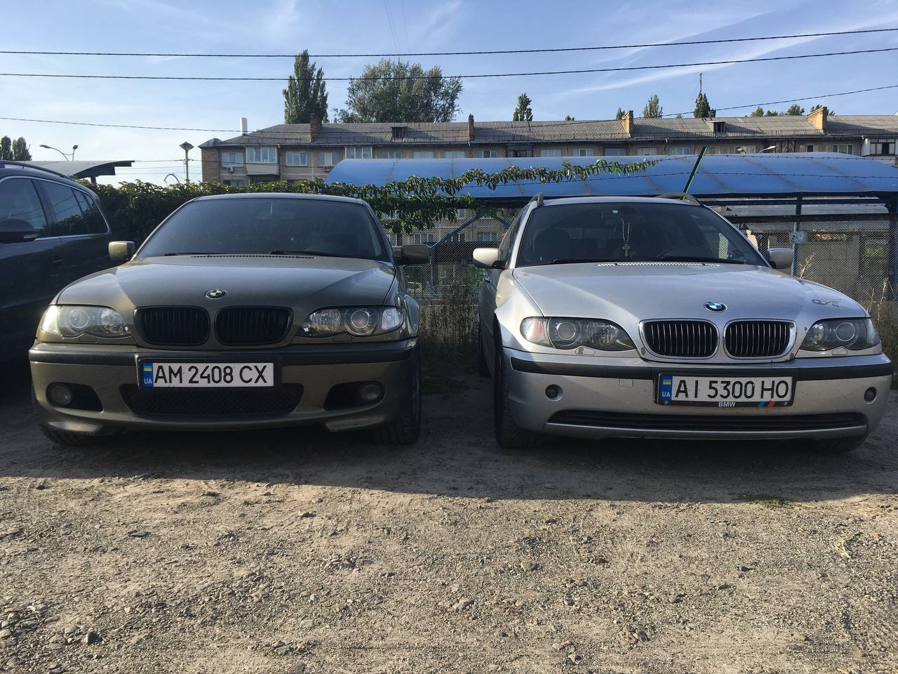 Установка переднего бампера и порогов M Tech 2 + замена левого крыла ...