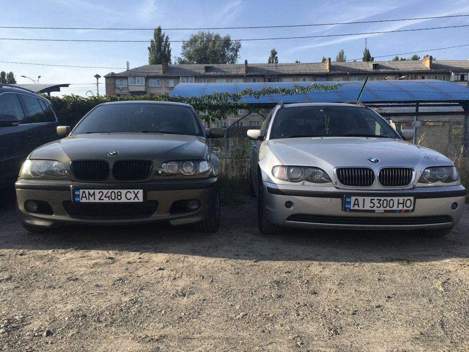 Установка переднего бампера и порогов M Tech 2 + замена левого крыла ...