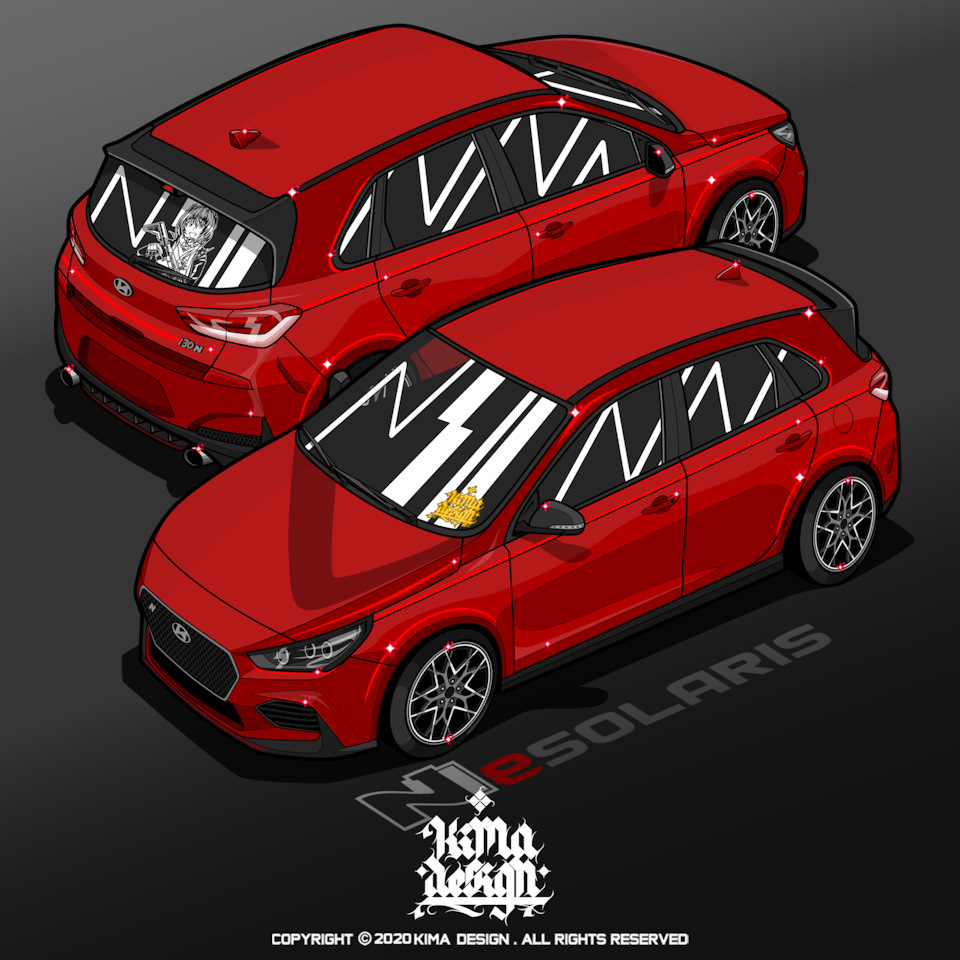 Kima Design, дубль 2. — Hyundai i30 N, 2 л, 2019 года | фотография | DRIVE2