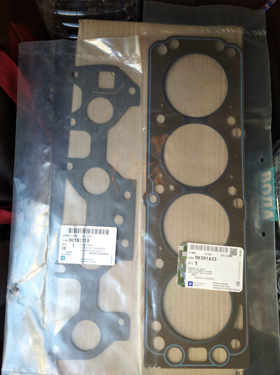 96391433 Прокладка гбц ланос 1.5 8 кл (ПРОКЛАДКА ГОЛОВКИ БЛОКА ...