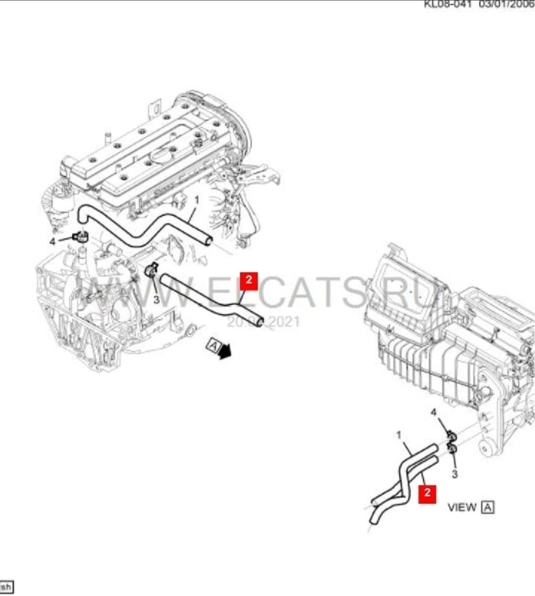 Лопнул шлаг отопителя — Chevrolet Captiva (1G), 2,4 л, 2008 года ...