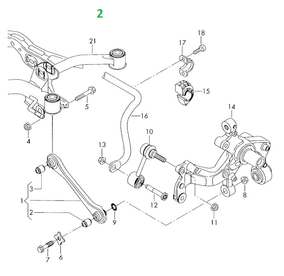 Крепёж задней многорычажки — Volkswagen Golf Mk5, 1,6 л, 2008 года ...
