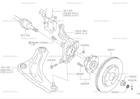 081B42355M Задний болт ступицы G NISSAN INFINITI | Запчасти на DRIVE2