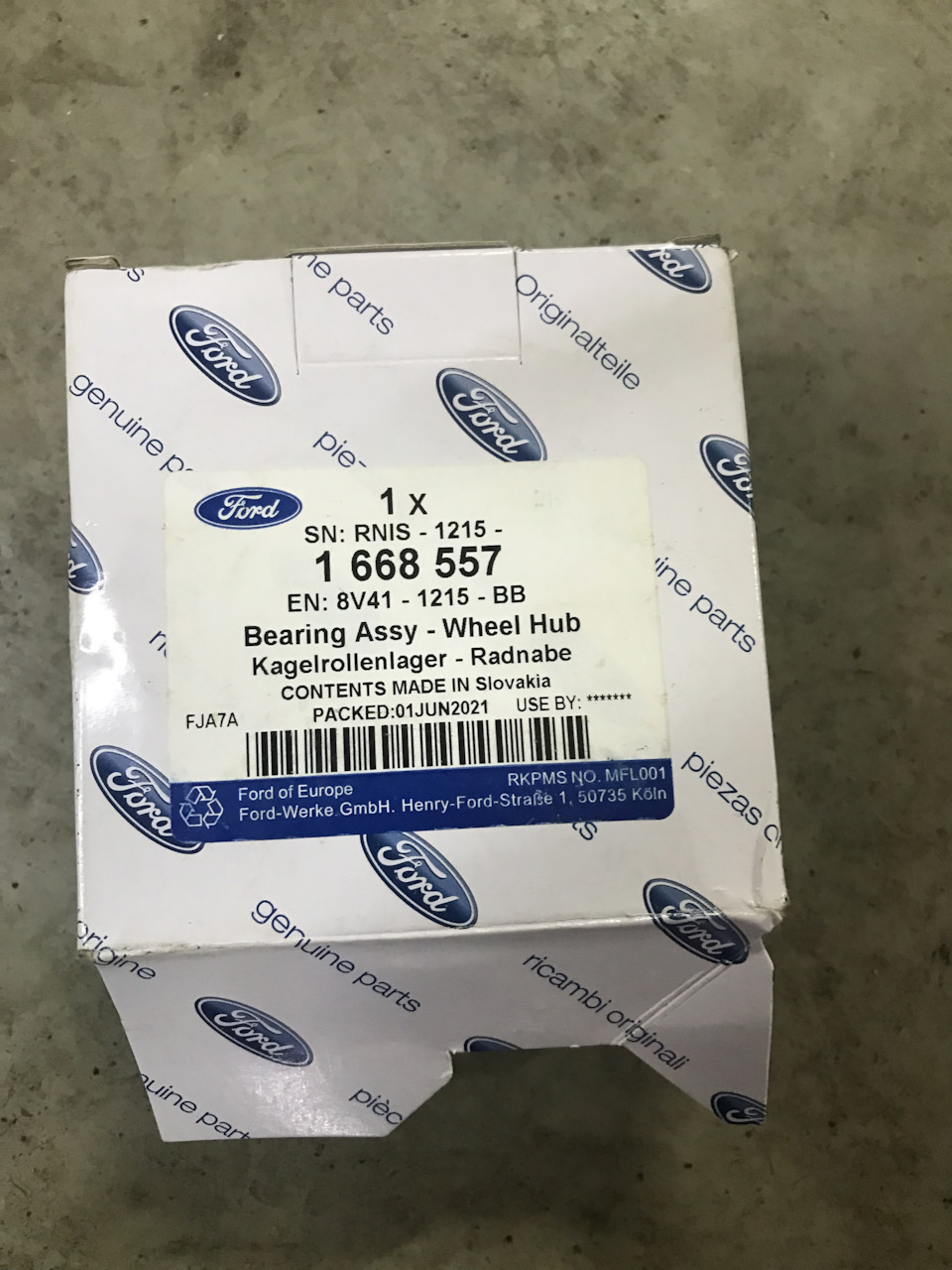 1668557 Подшипник ступицы переднего колеса / C-Max, Focus-III, Kuga ...