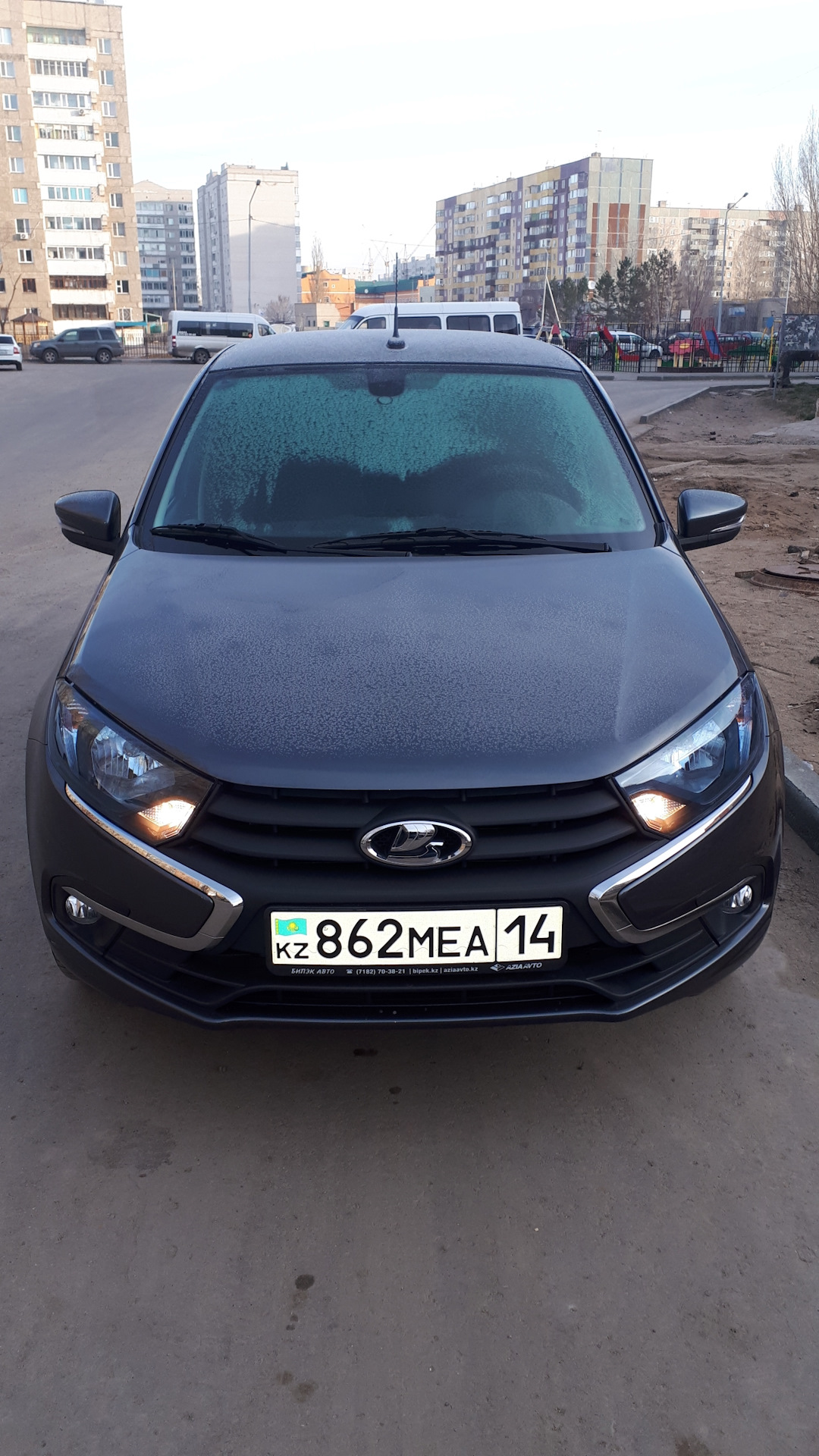 Тонировка головного света. — Lada Гранта Лифтбек (2-е поколение), 1,6 л ...