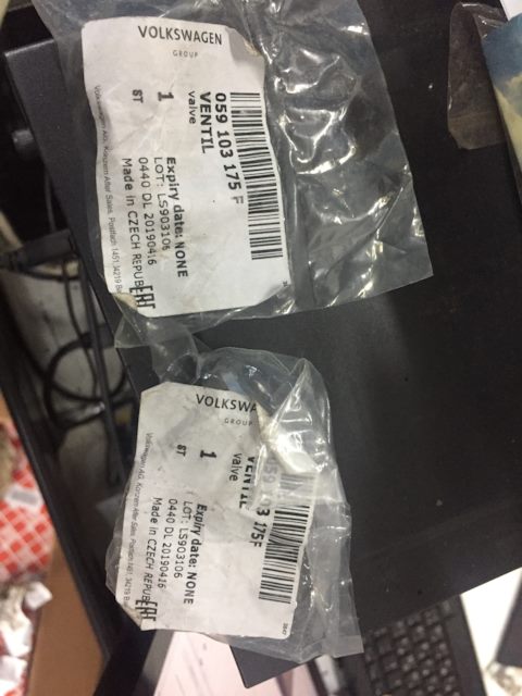 059103175F Обратный клапан VAG | Запчасти на DRIVE2