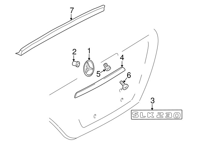 A2157580058 Эмблема фирменная крышки багажника Mercedes | Запчасти на ...