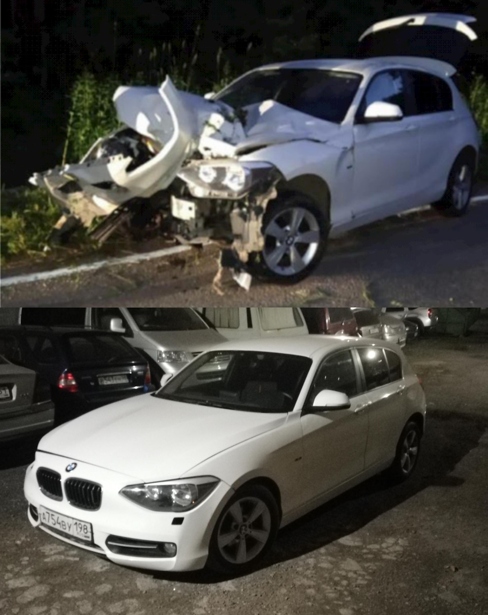 Что ломается, если копейкой снести бетонный столб — BMW 1 series (F20 ...