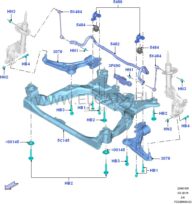 Рычаги и болты подвески — Ford Galaxy (Mk IV), 2 л, 2017 года ...