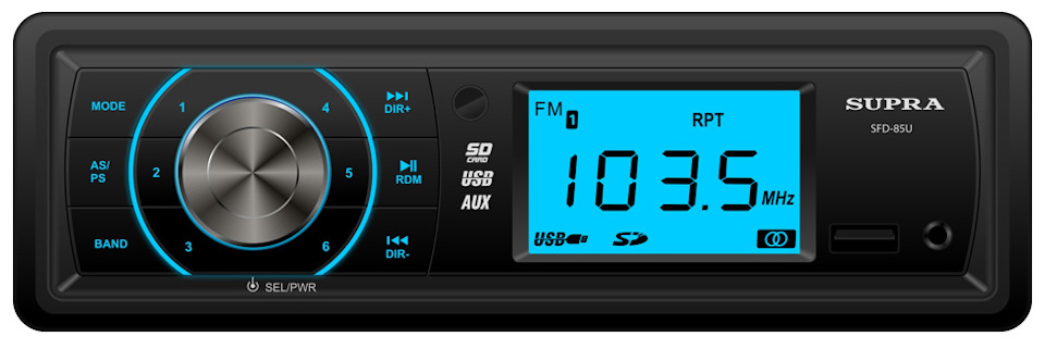 Bluetooth в магнитолу Supra SFD-85U — KIA Sephia (1G), 1,5 л, 1998 года | аксессуары | DRIVE2