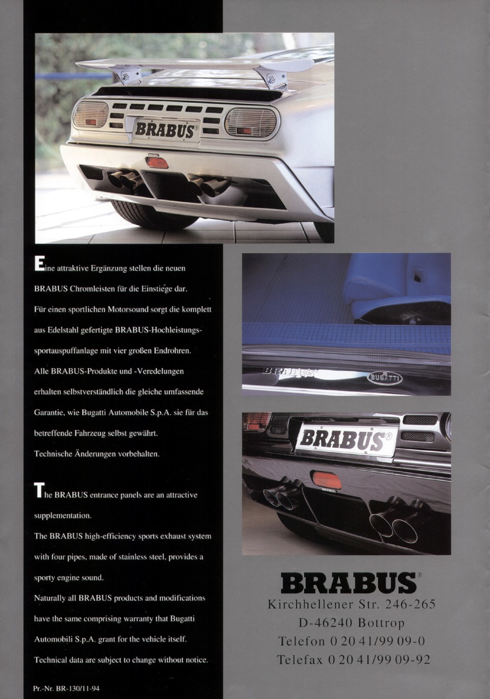 Каталог Brabus Buggati EB 110 — DRIVE2