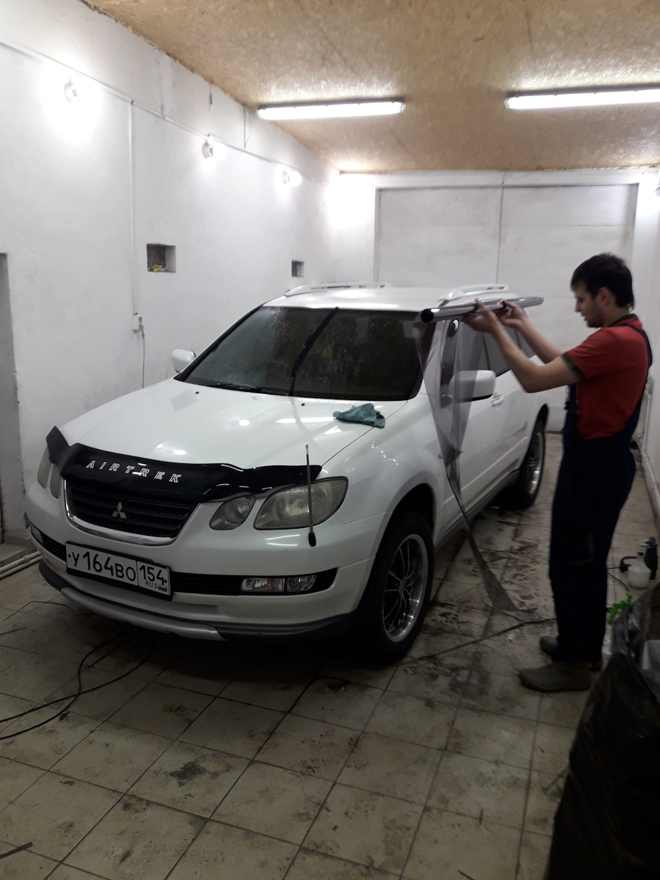 Тонировка передних стекол — Mitsubishi Airtrek, 2 л, 2002 года ...