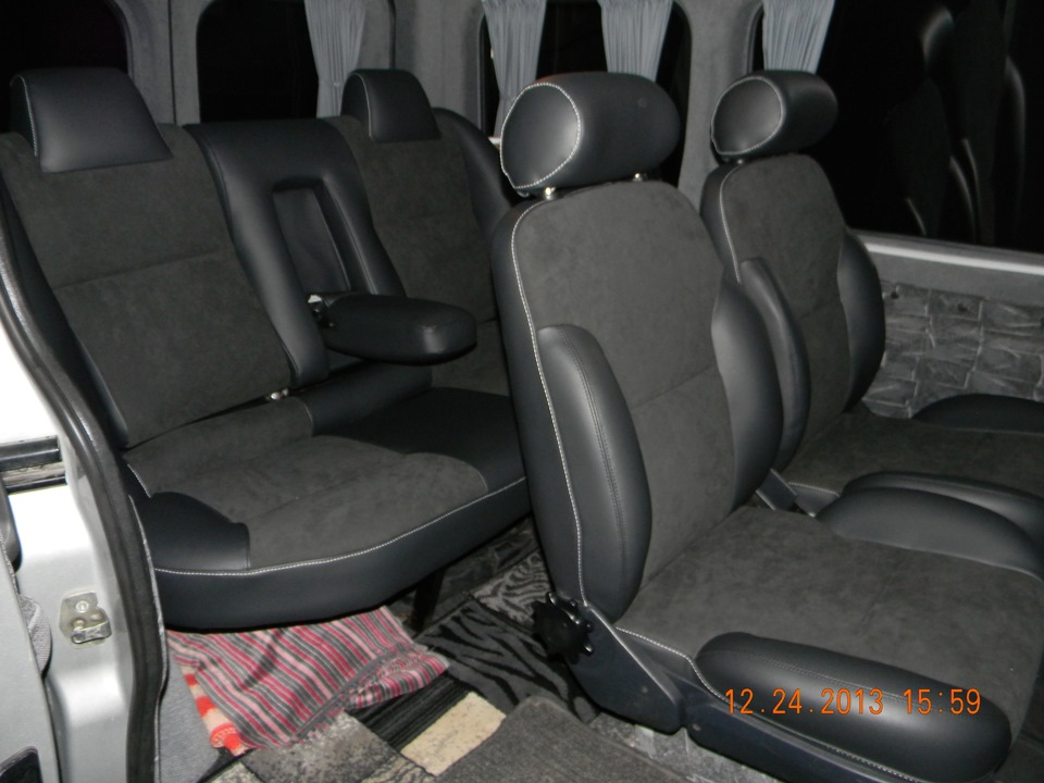 Первая примерка сидений (АЛЬКАНТАРА) — Opel Vivaro (1G), 1,9 л, 2003 ...