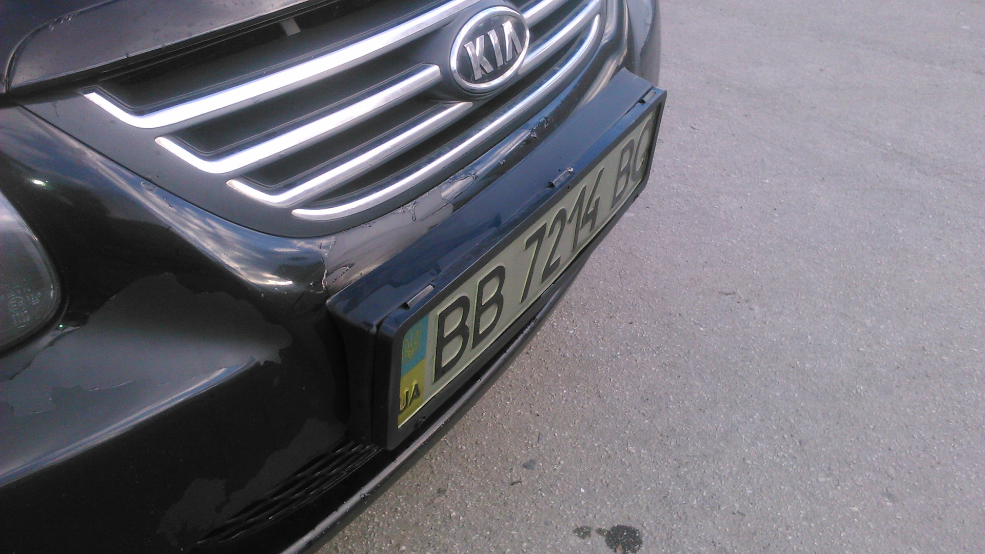 накладка под номерной знак — KIA Cerato (1G), 1,6 л, 2008 года ...