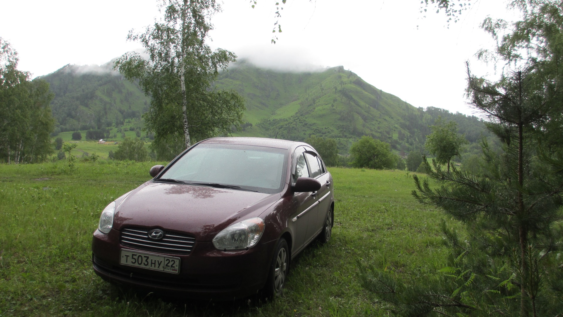 Hyundai Verna 1.4 бензиновый 2006 | Вишнёвая; на палке; 1,4 на DRIVE2