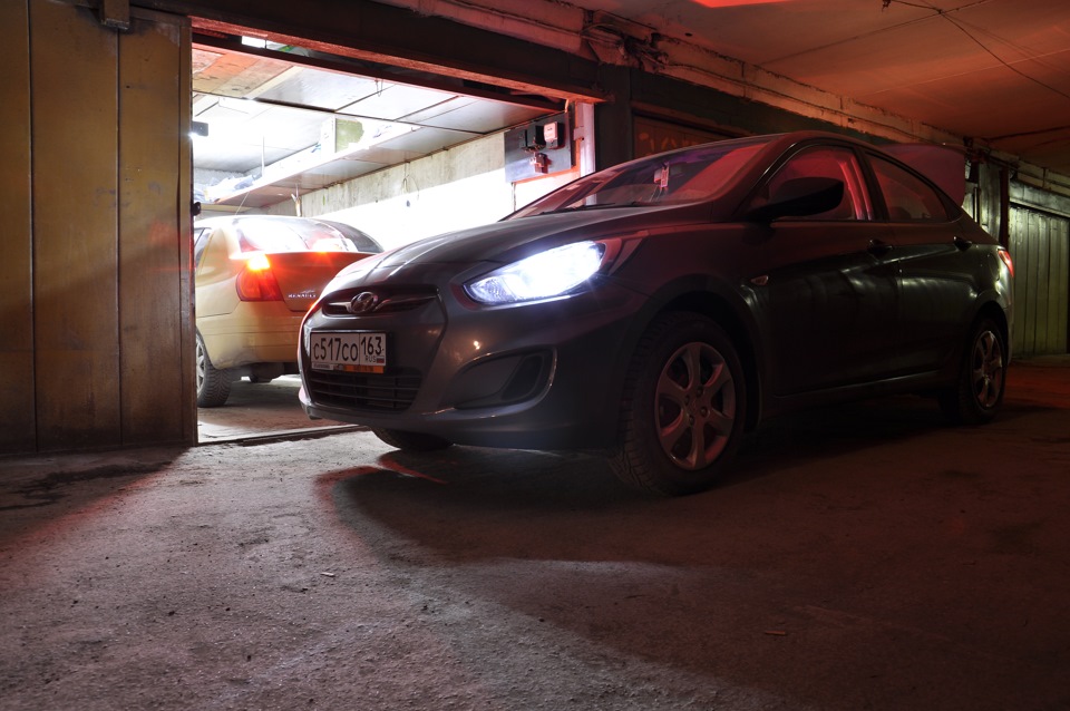 габариты — Hyundai Solaris (1G), 1,4 л, 2012 года | тюнинг | DRIVE2