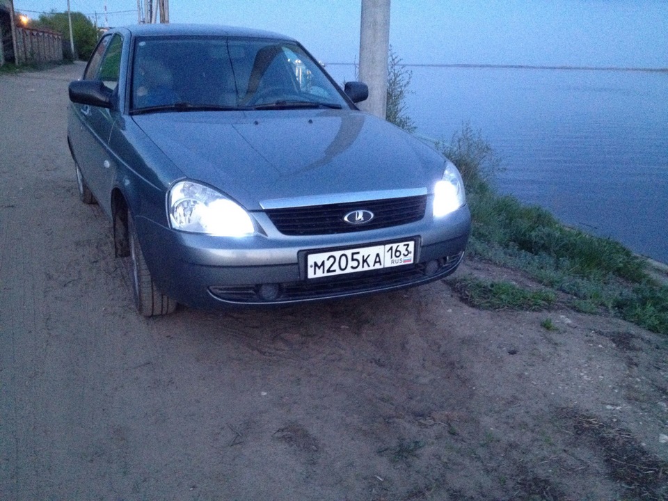 Лампы Маяк H7 Super White +30% — Lada Приора седан, 1,6 л, 2008 года ...