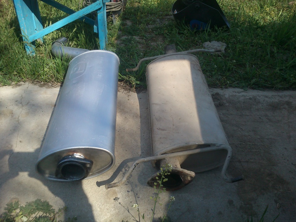 Прямоток. Очень тихий получился. — Mazda 626 III (GD), 2 л, 1991 года ...