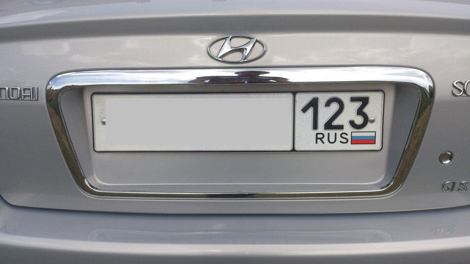 Подномерные рамки — Hyundai Sonata IV (EF), 2 л, 2010 года | стайлинг ...