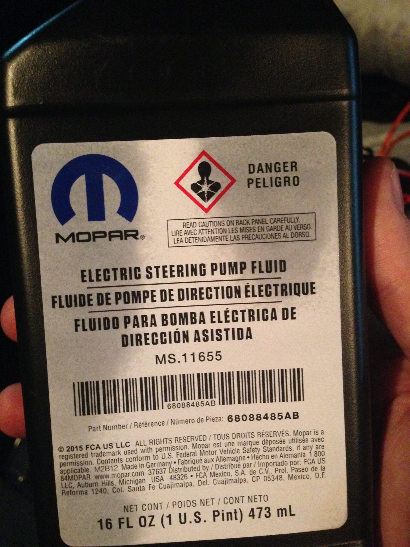 Жидкость в ГУР ms-11655 — Jeep Grand Cherokee (WK2), 3 л, 2012 года ...