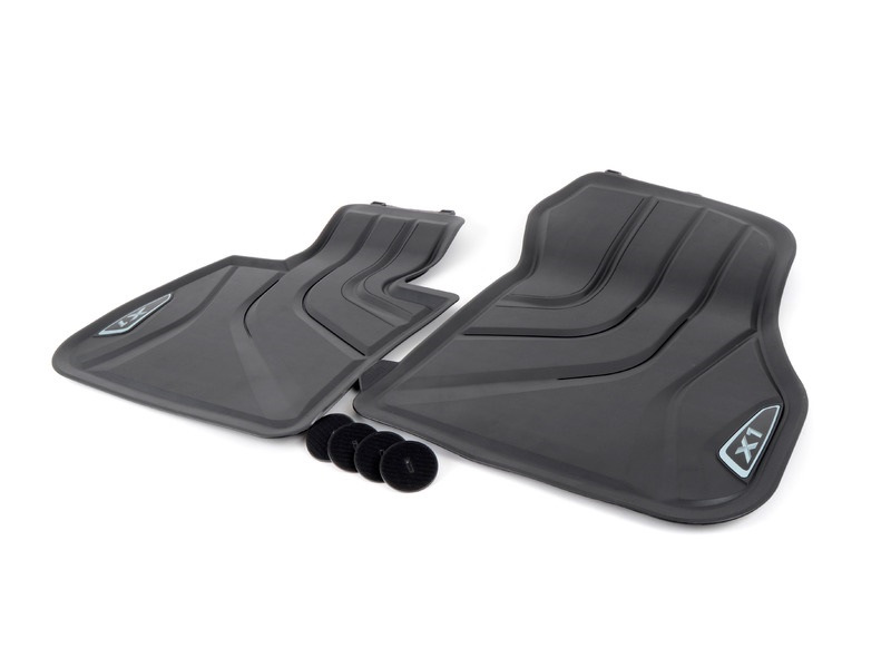 Коврики передние резиновые черные с голубым | BMW X1 F48 51472365855 ...