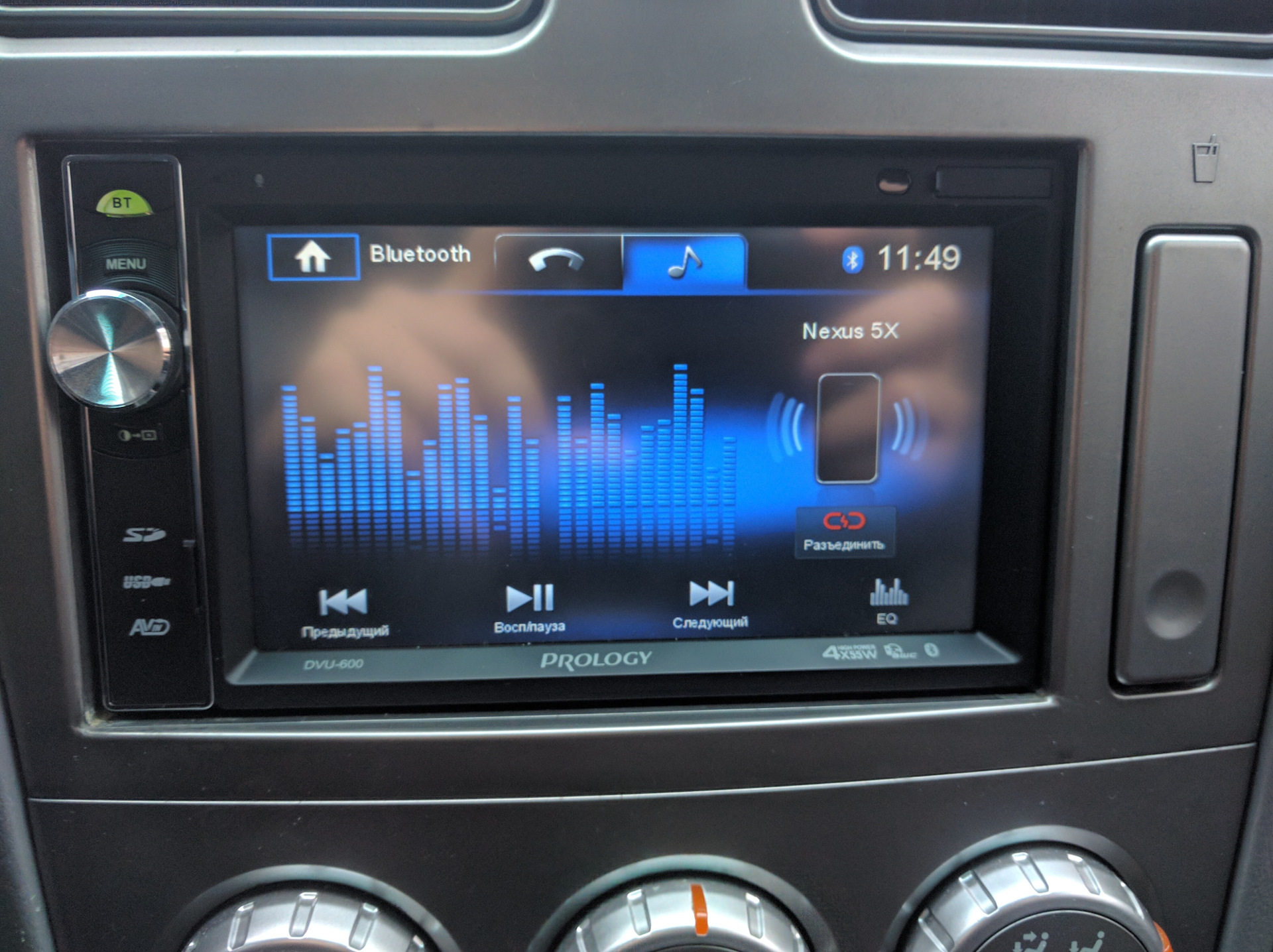 3. 2DIN ГУ Prology DVU-600 — Subaru Forester (SG), 2,5 л., 2006 года | автозвук | DRIVE2