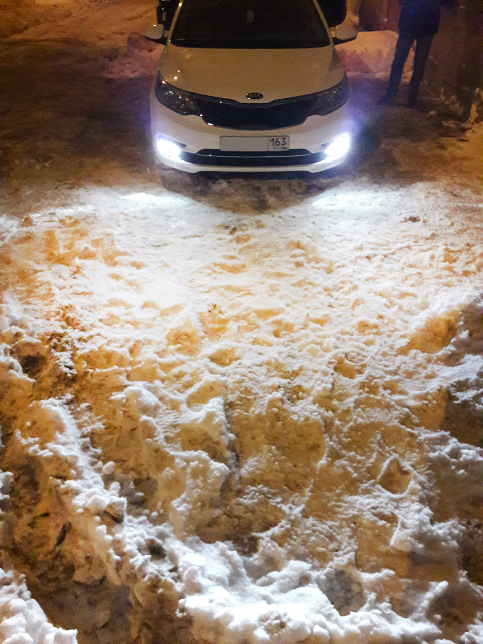 Туманки ПТФ вместо ДХО киа рио 2015.Установка. — KIA Rio (3G), 1,4 л ...