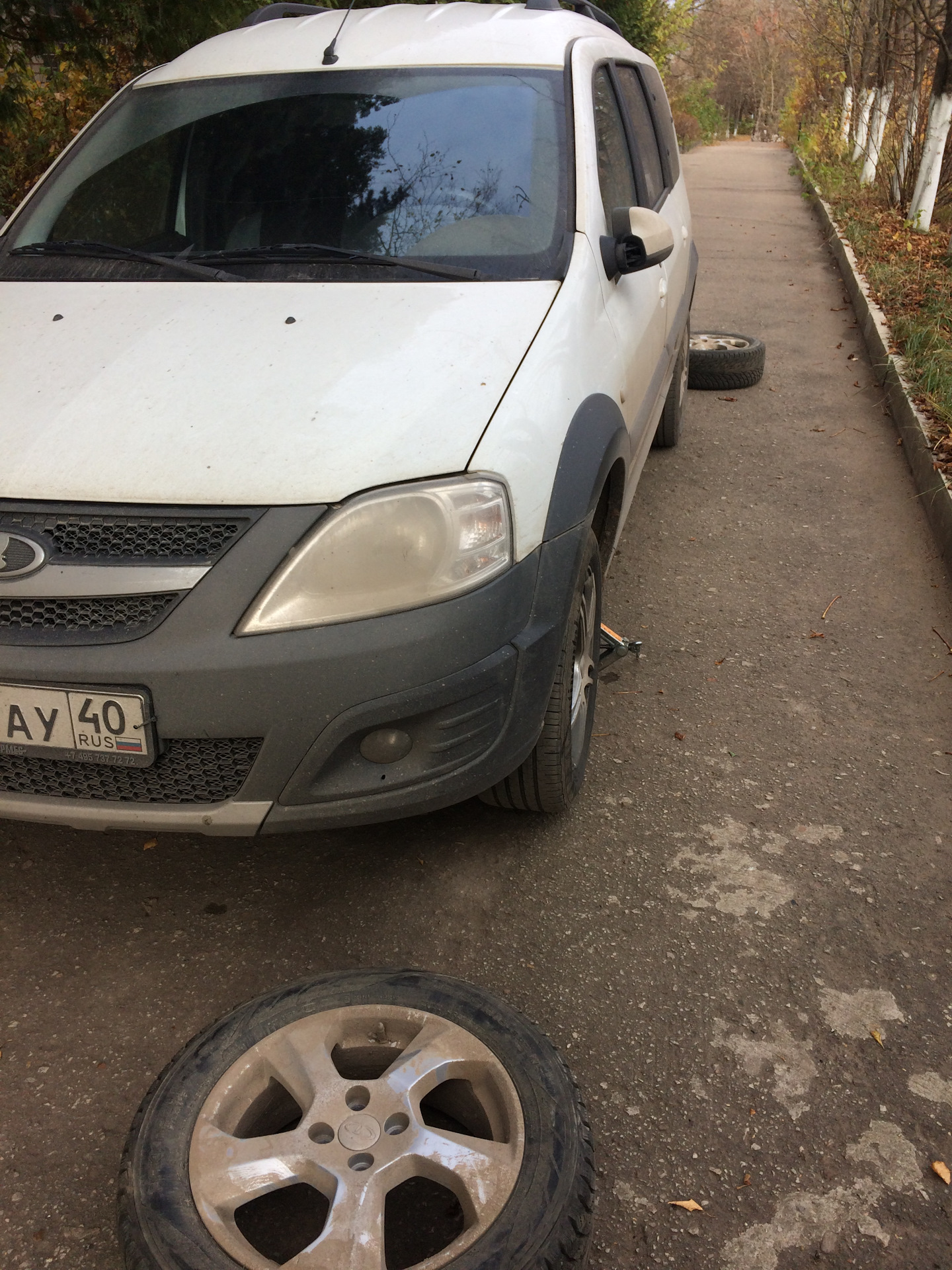 #19 Замена Лета на Зиму 2017 — Lada Largus Cross, 1,6 л, 2016 года | шины | DRIVE2