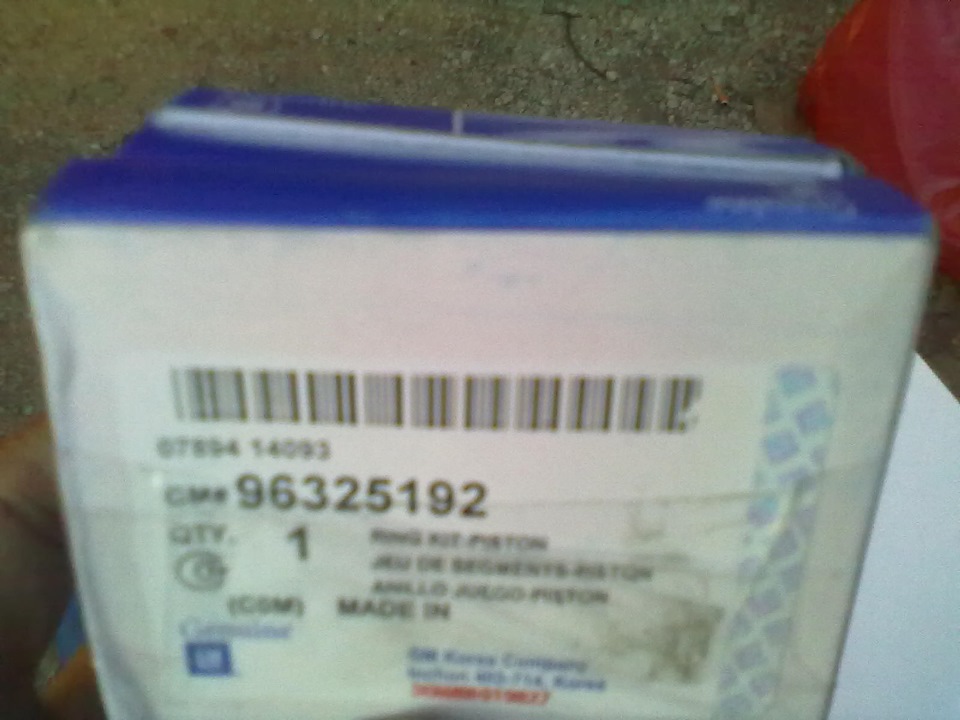 96325192 кольца поршневые GM | Запчасти на DRIVE2