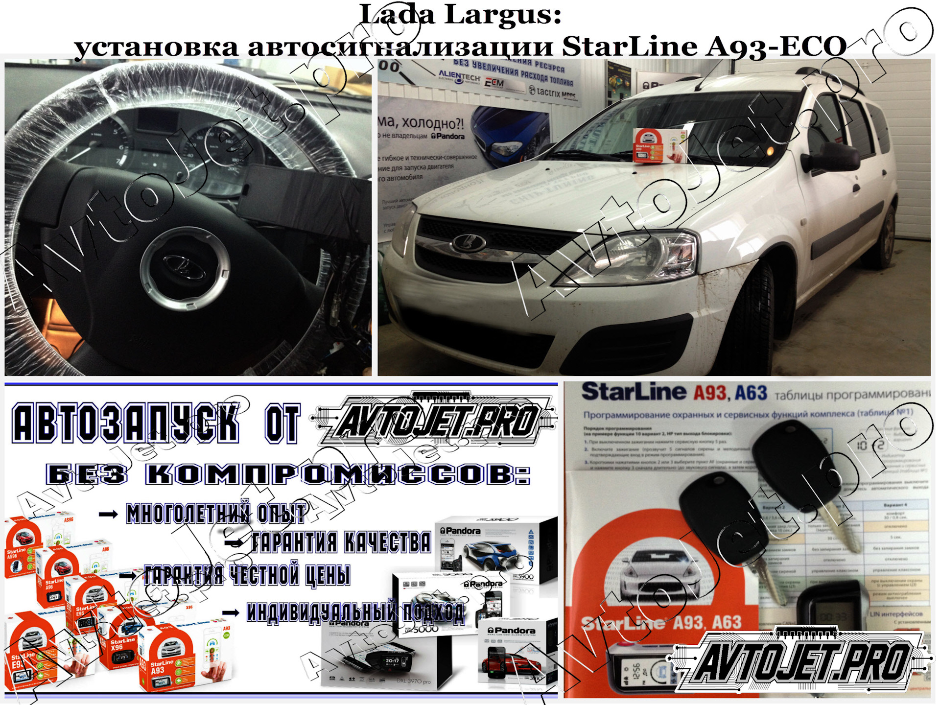 Установка автосигнализации StarLine A93-ECO на автомобиль Lada Largus — AvtoJet.pro на DRIVE2