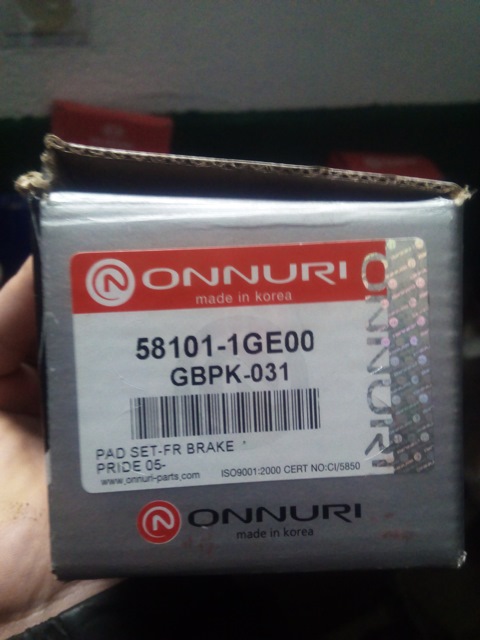 581011GE00 КОМПЛЕКТ ТОРМОЗНЫХ КОЛОДОК С НАКЛАДКАМИ (4ШТ) KIA HYUNDAI ...