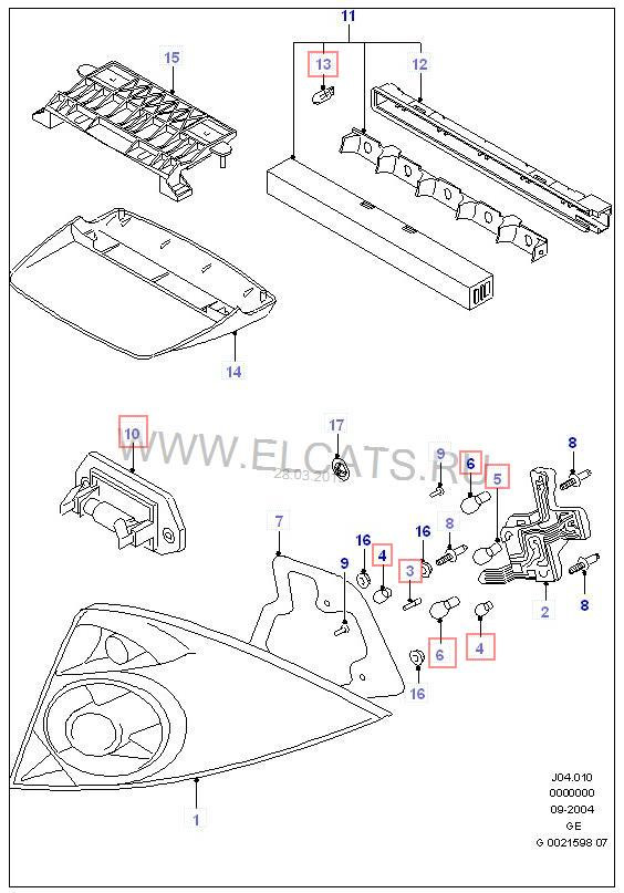 15.# Ford mondeo III лампы, задняя часть — Ford Mondeo III, 2 л, 2006 ...