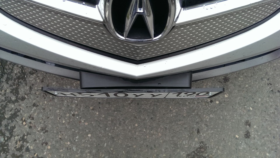 Крепление номера — Acura MDX (2G), 3,7 л, 2007 года | своими руками ...