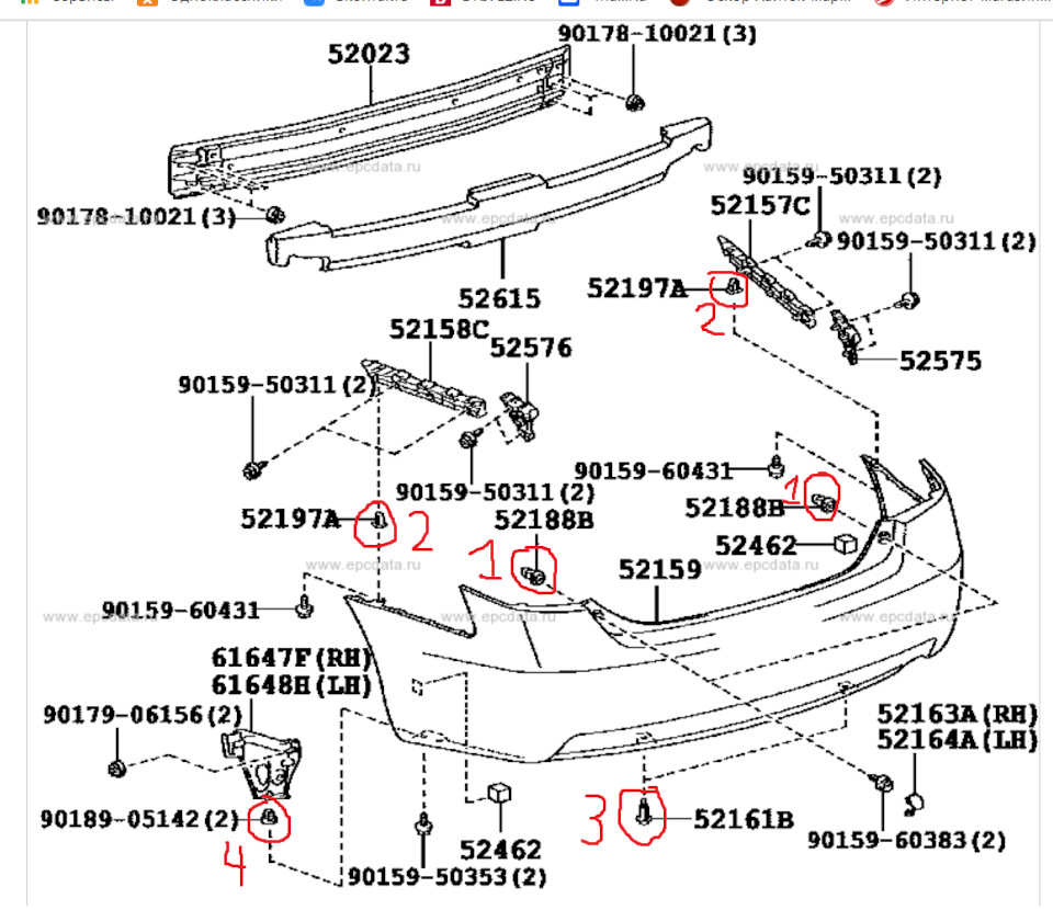 Клипсы которые используются в камри 40 — Toyota Camry (XV40), 2,4 л ...