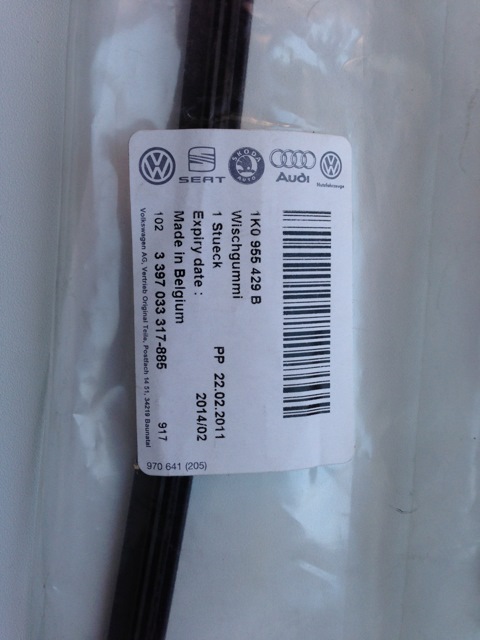 1K0955429B Резинки стеклоочистителя VAG | Запчасти на DRIVE2