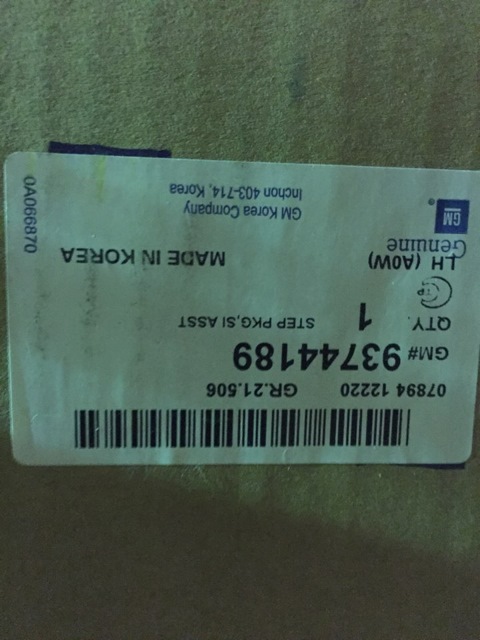 93744189 Боковая подножка кузова GM | Запчасти на DRIVE2