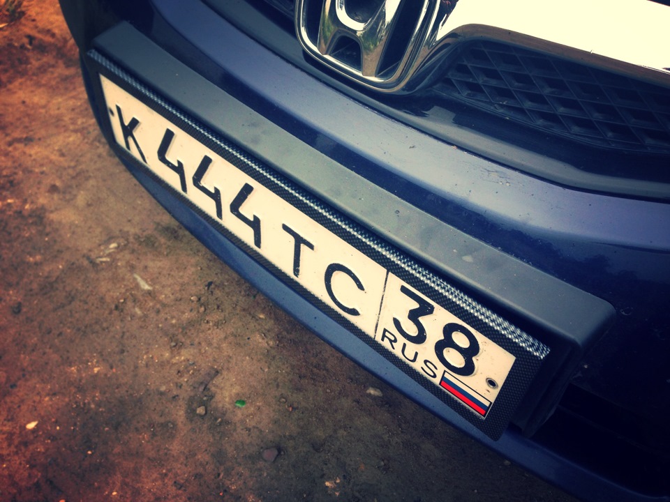 Антивандальные рамки (carbon) — Honda Civic 4D (8G), 1,8 л, 2011 года ...