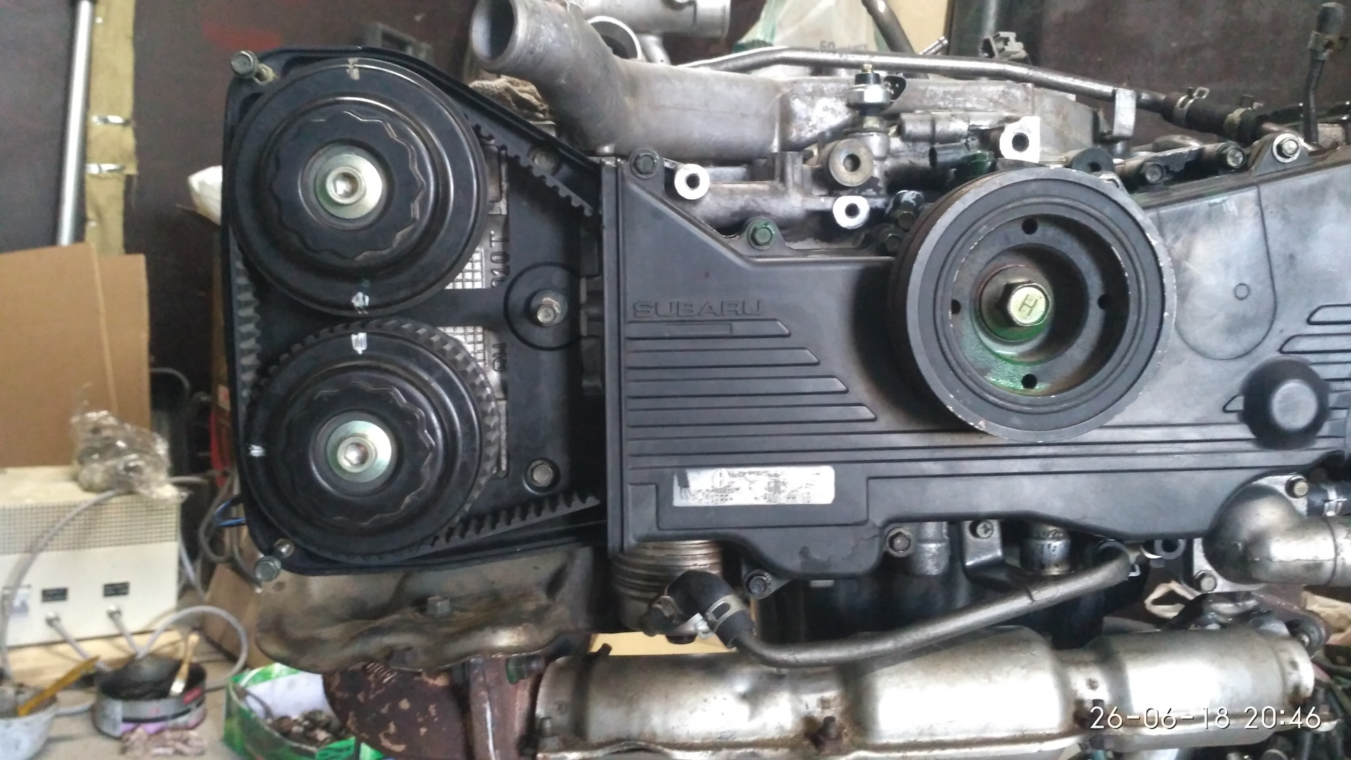 Ежик под капотом. — Subaru Forester (SF), 2 л, 2001 года | своими ...