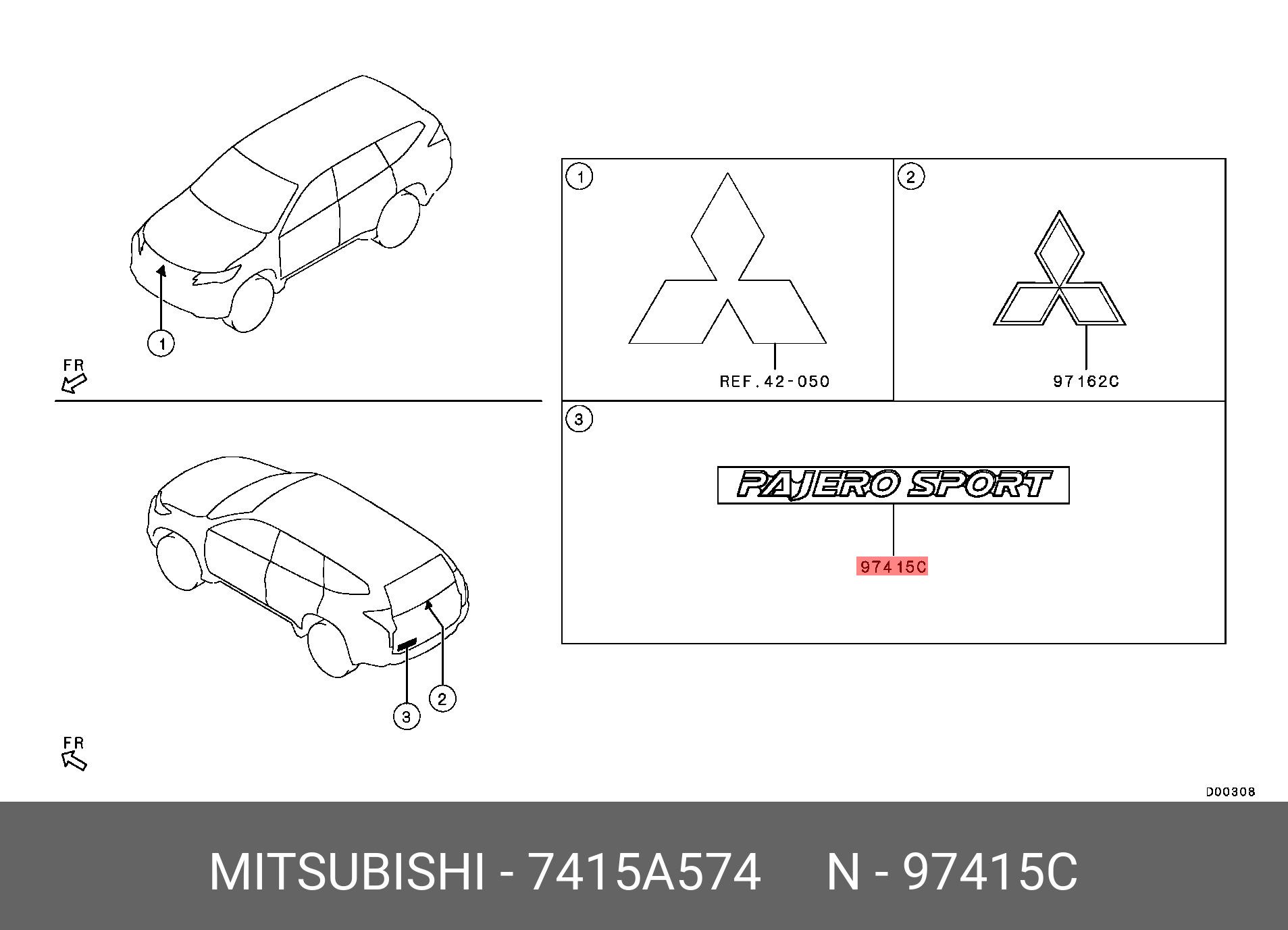 Чистка хрома и эмблема двери багажника — Mitsubishi Pajero Sport (1G ...